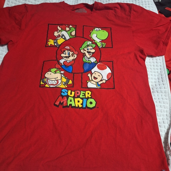Nintendo | Shirts | Nintendo Super Mario Red Tshirt | Poshmark